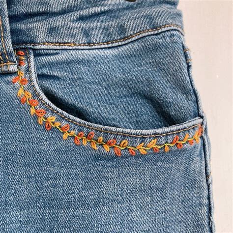 Diy Embroidery On Jeans Embroidery Jeans Diy Embroidery Jeans