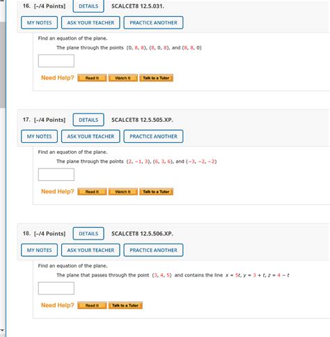 Solved 16 14 Points DETAILS SCALCET8 12 5 031 MY NOTES Chegg