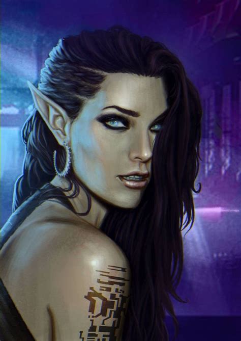 Shadowrun Elf Portrait By Arttair On Deviantart Shadowrun Elves