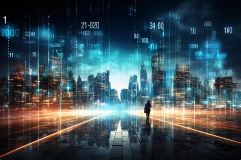 Premium AI Image Numeric Urban Landscape Digital Illustration