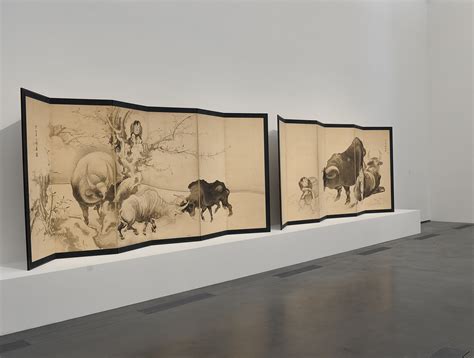 New Acquisition Soga Shōhaku Oxen And Shepherds Unframed