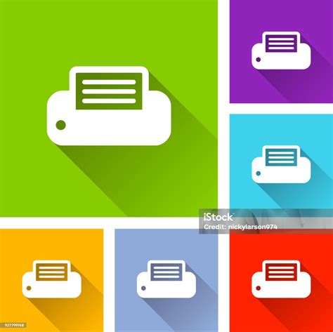 Ilustración De Iconos De Impresora Con Sombra Y Más Vectores Libres De