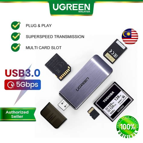 Ugreen Sd Card Reader Usb 30 High Speed Cf Memory Card Adapter For Uhs