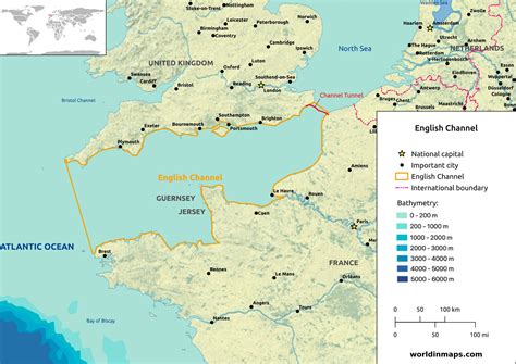 English Channel World Map