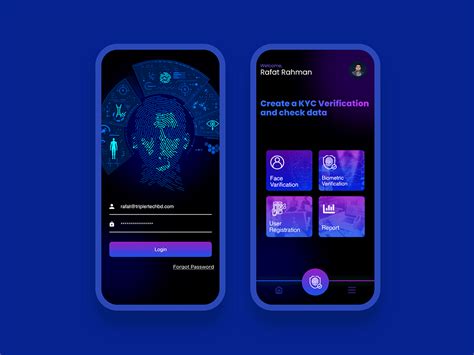 KYC Mobile App UI Dark Mode On Behance