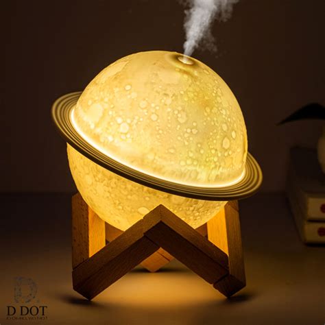 2 In 1 Moon Lamp Cool Mist Humidifiers Essential Oil Diffuser Aroma Wi