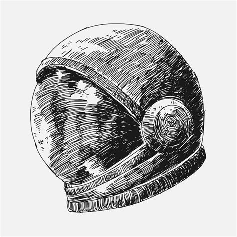 Astronaut Helmet Drawing