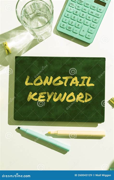 Palabra Clave Longtail Del Signo De Escritura A Mano Palabra Escrita
