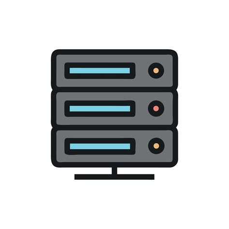 Stylized Server Stack Illustration For Digital Infrastructure Concepts 65411517 Vector Art At