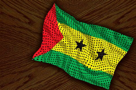 Premium Photo National Flag Of Sao Tome And Principe Background With