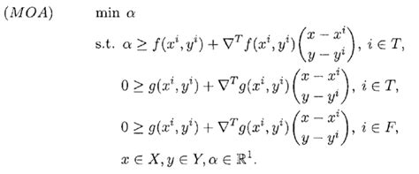 روش outer approximation بهینه یاب