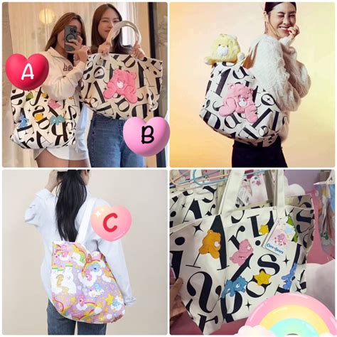 ♥️พร้อมส่ง♥️ กระเป๋าแคร์แบร์ กระเป๋าสะพายไหล่ Care Bear Shoulder Bag