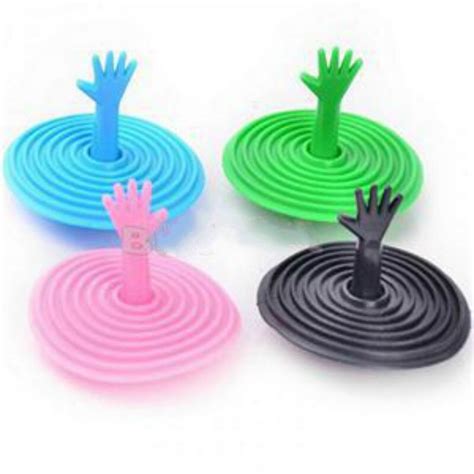 1pcs Lovely Hand Shape Sink Plug Water Plug Rubber Grandado