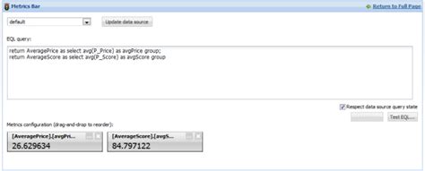 Configuring The Metric Boxes For A Metrics Bar