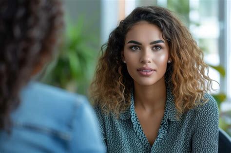 Premium Photo A Female Recruiting Manager Conducts A Job Candidate Interview Ai Generative