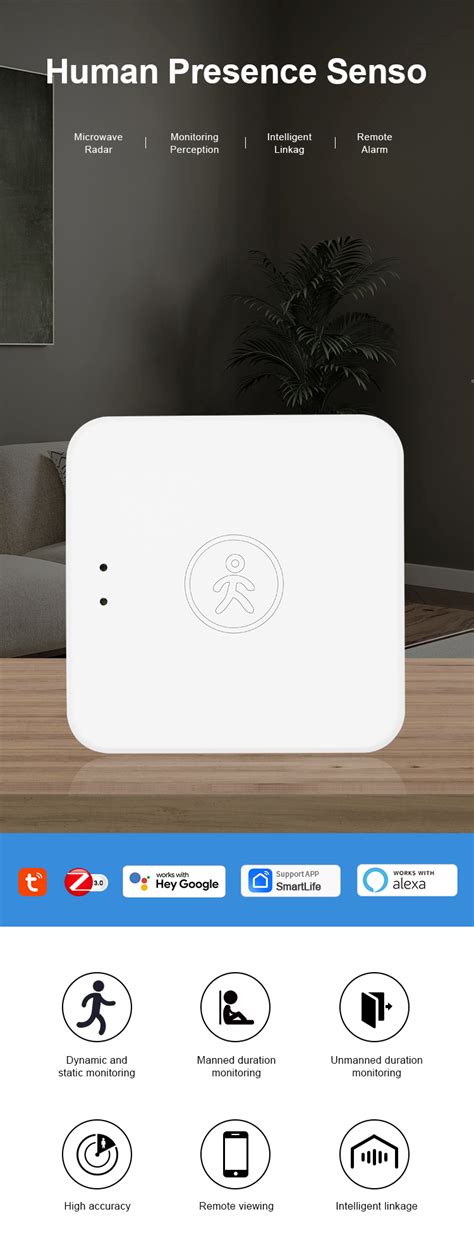 Tuya Wifi Zigbee Human Presence Detector Smart Human Body Pir Sensor