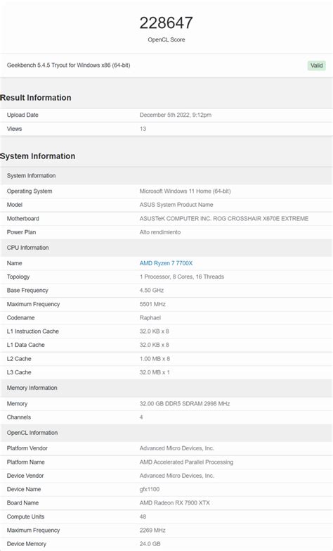 Amd Radeon Rx 7900 Xtx Opencl And Vulkan Benchmarks Leak Out