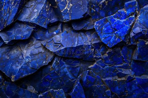Lapis Lazuli Texture Blue Stone Background Lazure Gem Slice Dark