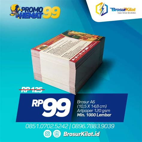 Harga Cetak Brosur Murah Harga Murah Hanya Rp 99 Lembar