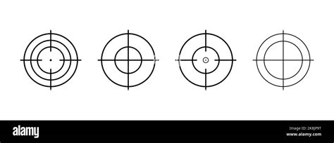Crosshair Icons Set Gun Sight Vector Crosshair Symbol Isolated Vector