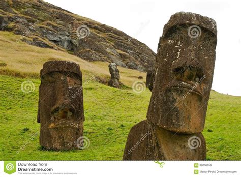 Rano Raraku Volcano Stock Image Image Of Rano South 88060959