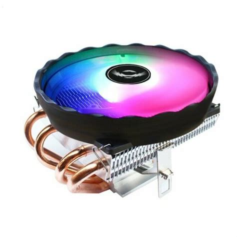 Кулер для процессора бесшумный 4PIN PWM (4 тепловые трубы) RGB 120 мм ...