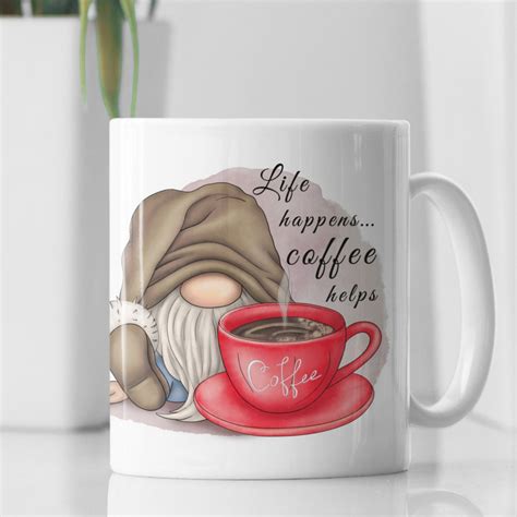 Coffee Gnome Png Clipart Cute Gonk Coffee Decal Tumbler Etsy