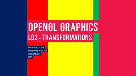 Opengl L02 Transformations Ppt