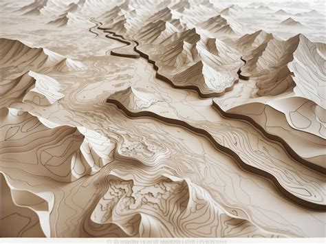 Premium Ai Image Exploring Earths Features Terrain Map With Contours Trails Image Grid And