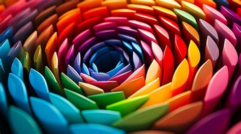 Premium Ai Image Mesmerizing Spiral Of Rainbow Colors Creating A