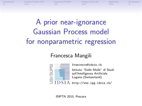 Ppt A Prior Near Ignorance Gaussian Process Model For Nonparametric