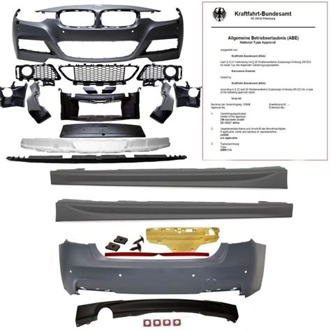 Bodykit Stoßstange Komplett für SRA/PDC passt für BMW 3er F30 Limousine ...