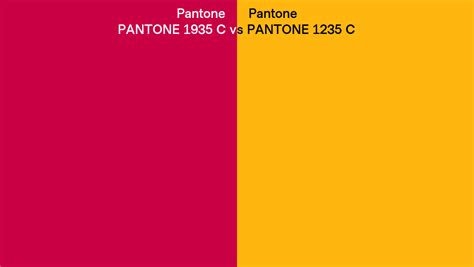 Pantone 1935 C Vs Pantone 1235 C Side By Side Comparison