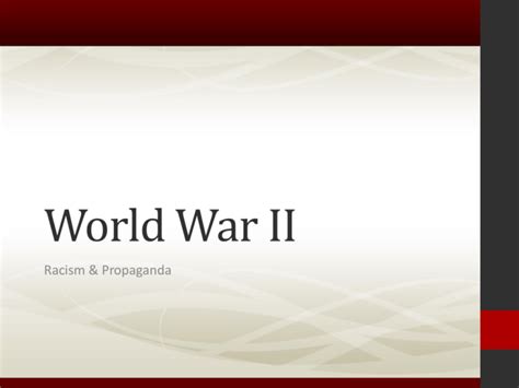 Wwii Propaganda Ppt