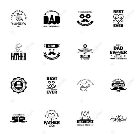 父親節快樂問候手刻字徽章 16 黑色錯字 問候 和風裝飾 插畫用圖向量圖案素材免費下載，png，eps和ai素材下載 Pngtree