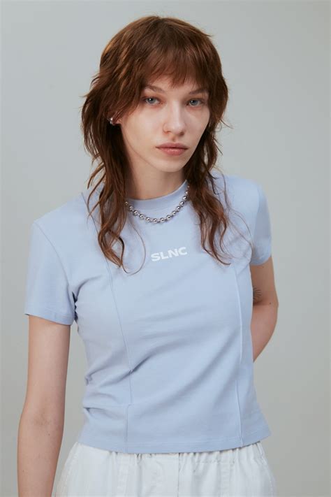 인사일런스 로고 티셔츠 Light Blue 위시버킷