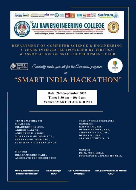 Smart India Hackathon Awareness Ieee System Man And Cybernetics Society