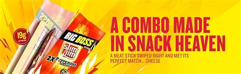Slim Jim Hot Beef N Cheese Sticks Pack Of 18 Snack