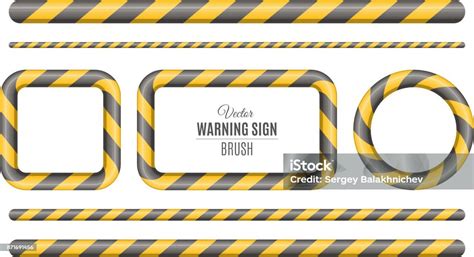 황색 주의의 표시로 검은 완벽 한 브러쉬가입니다 경찰 수사입니다 건물 건설입니다 기울어진 라인입니다 주의입니다 벡터 일러스트 레이 션 Criminal