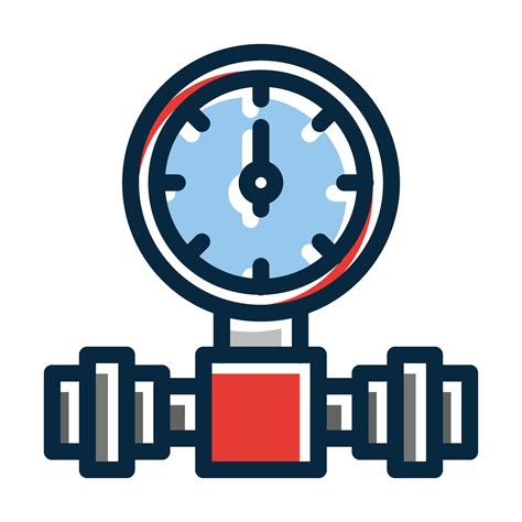 Pressure Gauge Vector Thick Line Filled Dark Colors 34066282 Vector Art