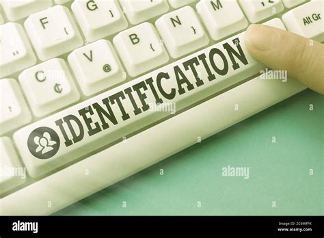 Word Writing Text Identification Business Photo Showcasing An Action Or Procedure To Identify