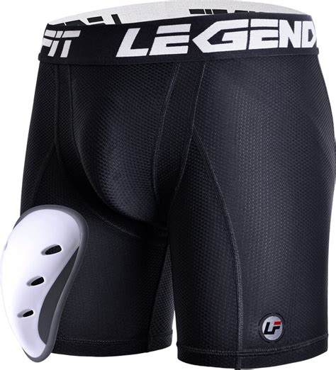 Legendfit Mens Sliding Shorts With Protective Cup Athletic Mesh