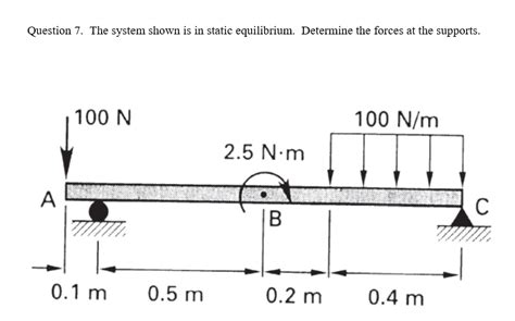 Solved Question The System Shown Is In Static Chegg