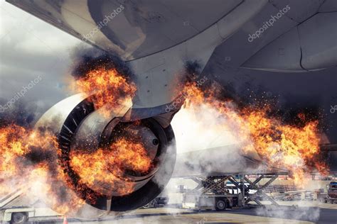 Avi N En Tierra En El Aeropuerto Que Experimenta Un Accidente Catastr
