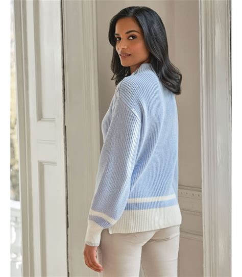 Cloud White Cotton Button Shoulder Sweater Woolovers Us