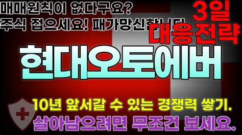 🔔 현대오토에버 기필코 무슨일이 있어도 살립니다 계좌복구 가격전략 적자 기업 응급진단 💯제 이름을 걸고 100