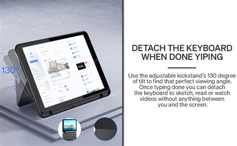 Doohoeek Keyboard Folio For Ipad Inch Th Gen Th Th Ipad Air Ipad Pro
