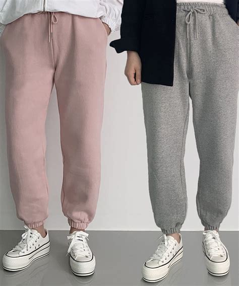 [도톰기모] 키작녀 여성 조커팬츠 양기모 조거팬츠 무릎안나오는바지 에이블리