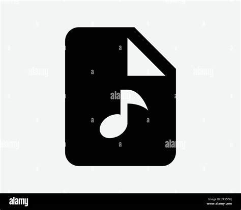 Music File Icon Musical Audio Document Folder Sound Mp3 Media Type Format Internet Sign Symbol