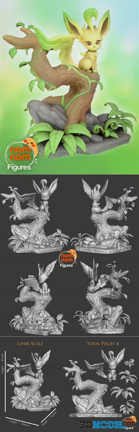 3d Model Mypokeprints Leafeon Printable